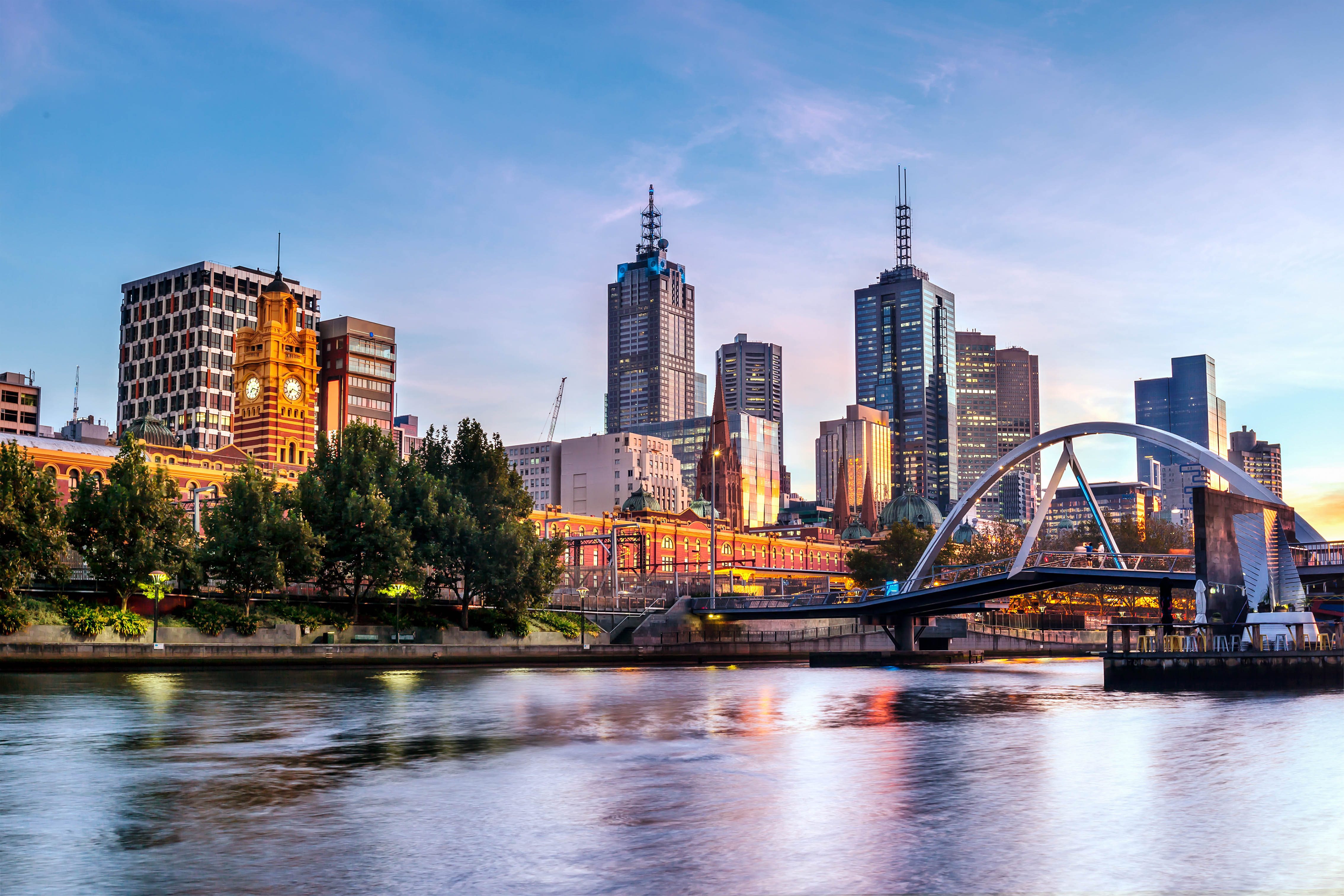 Wunderbar Uhrzeit Melbourne Australien Bild